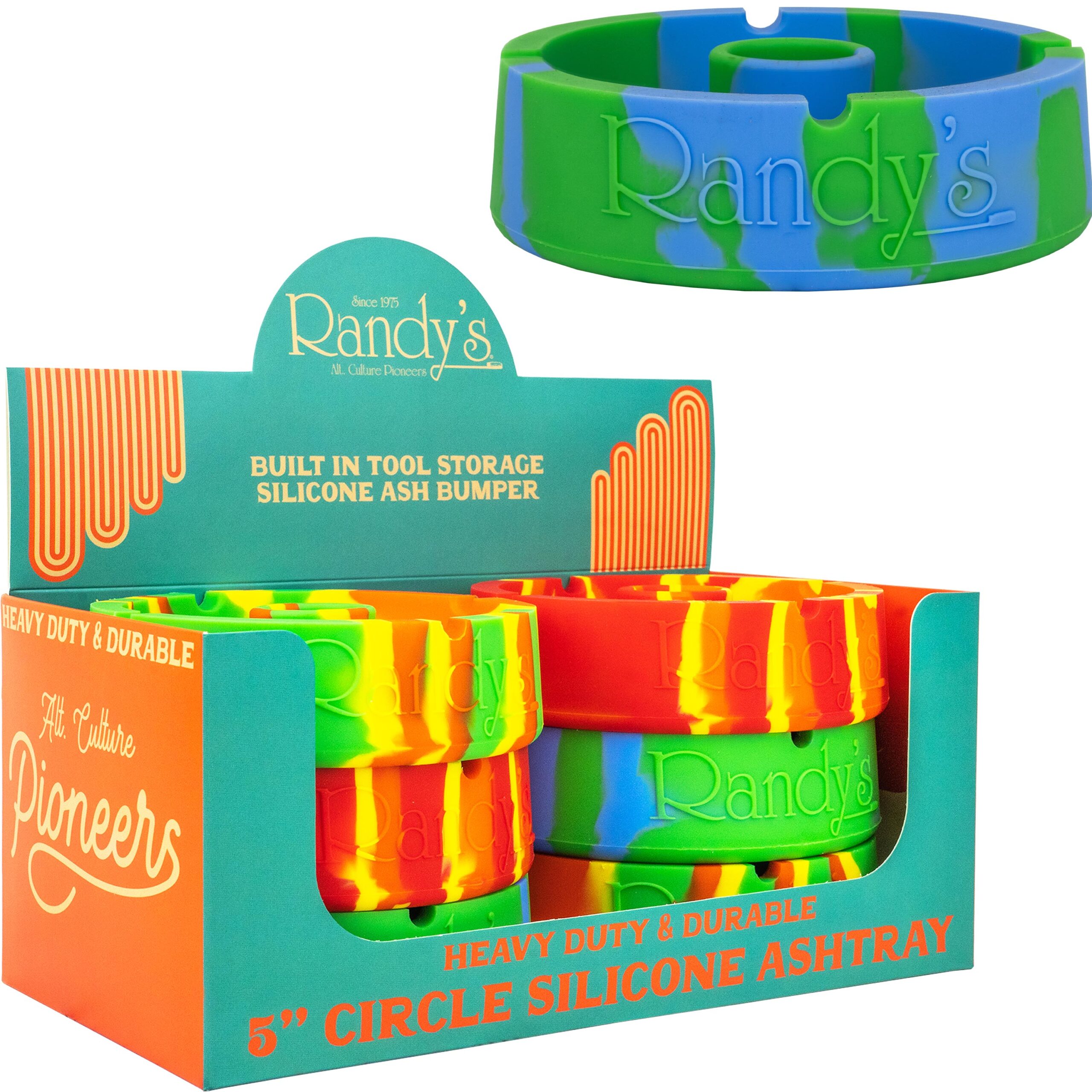 Wholesale Randy's Round Silicone Ash Trays - TPB Marketplace