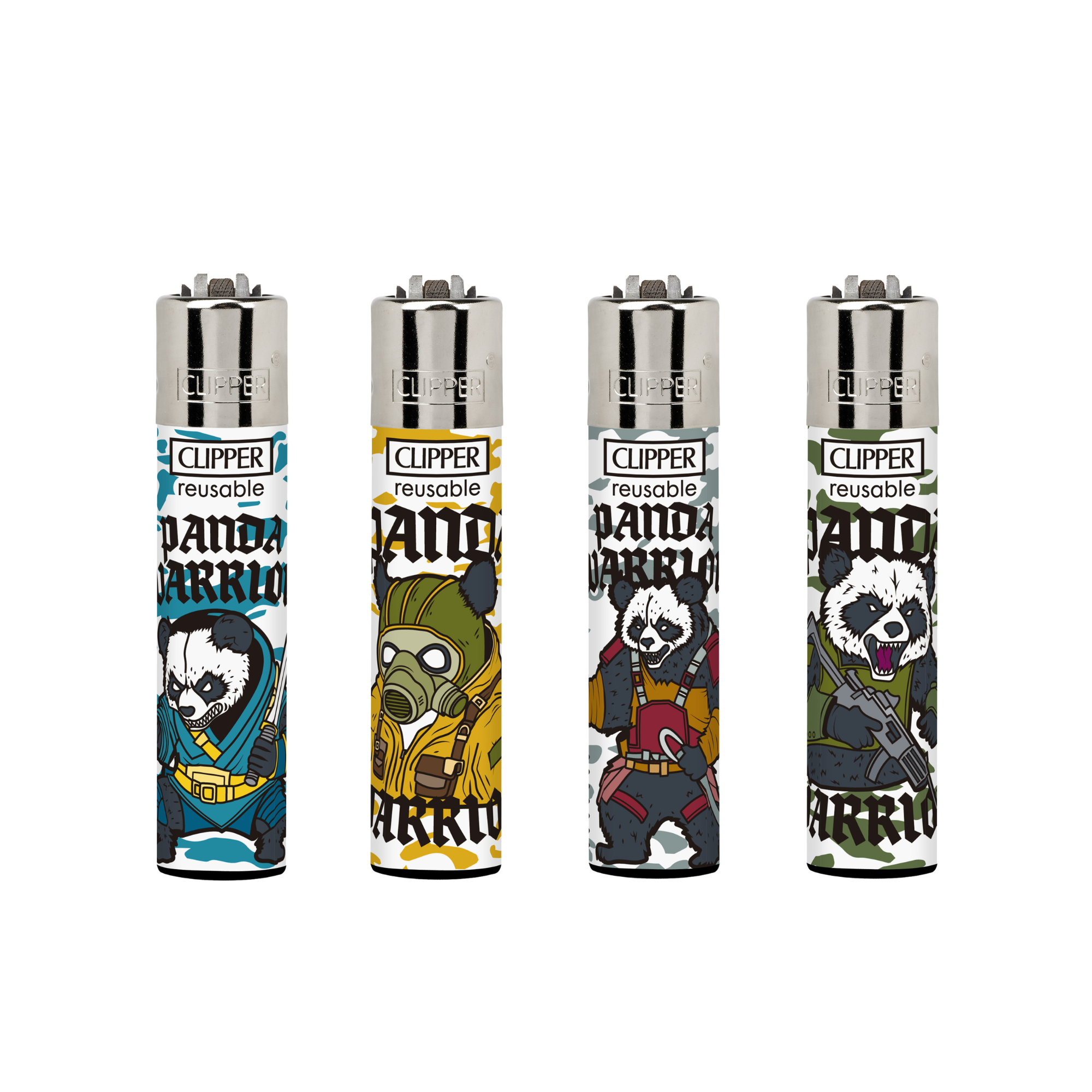 Wholesale Clipper Classic Large Lighters Panda Warriors - TPB Marketplace