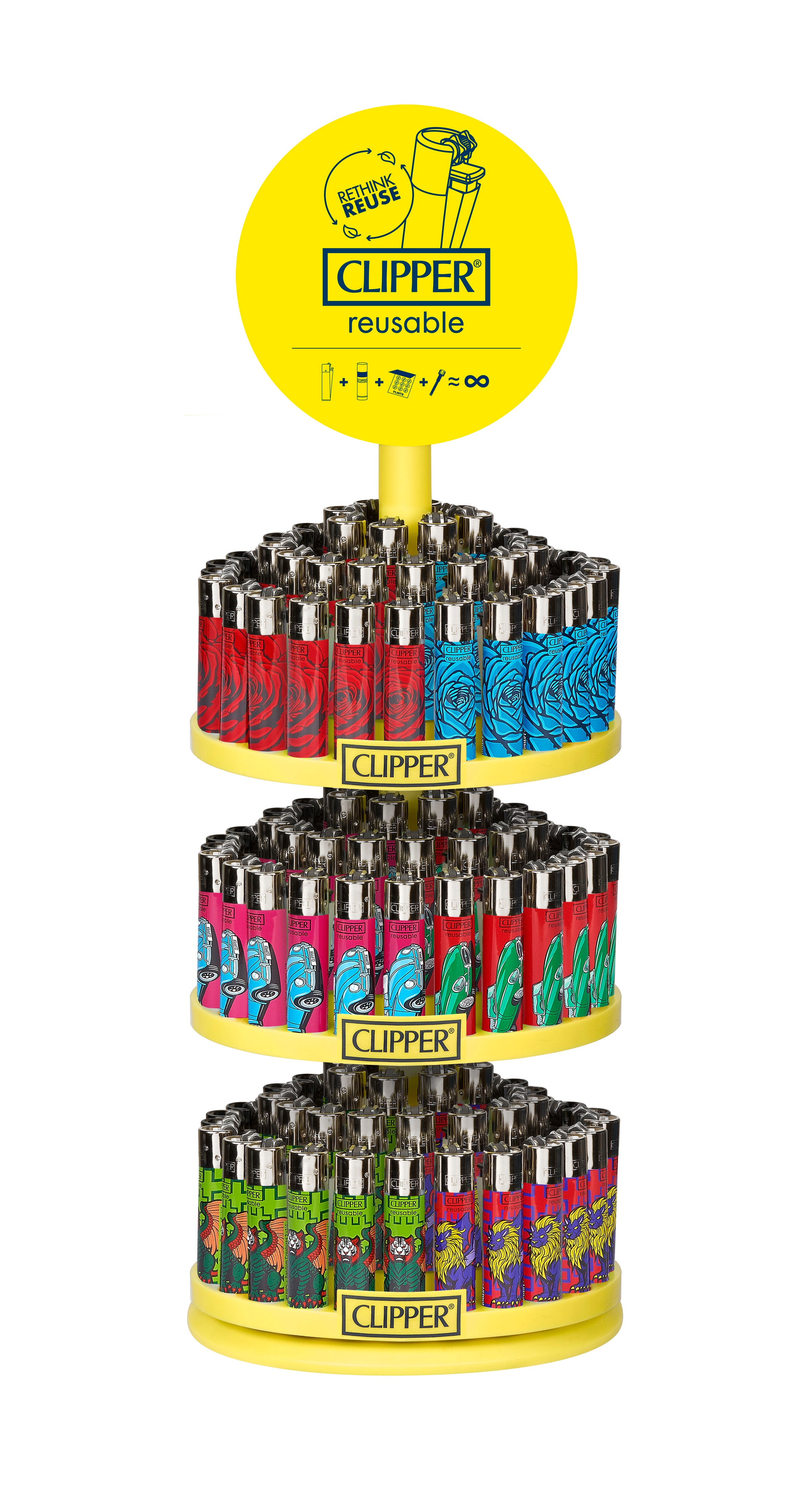Wholesale Clipper Classic Large Lighters Mixed Designs Roses Carousel ...