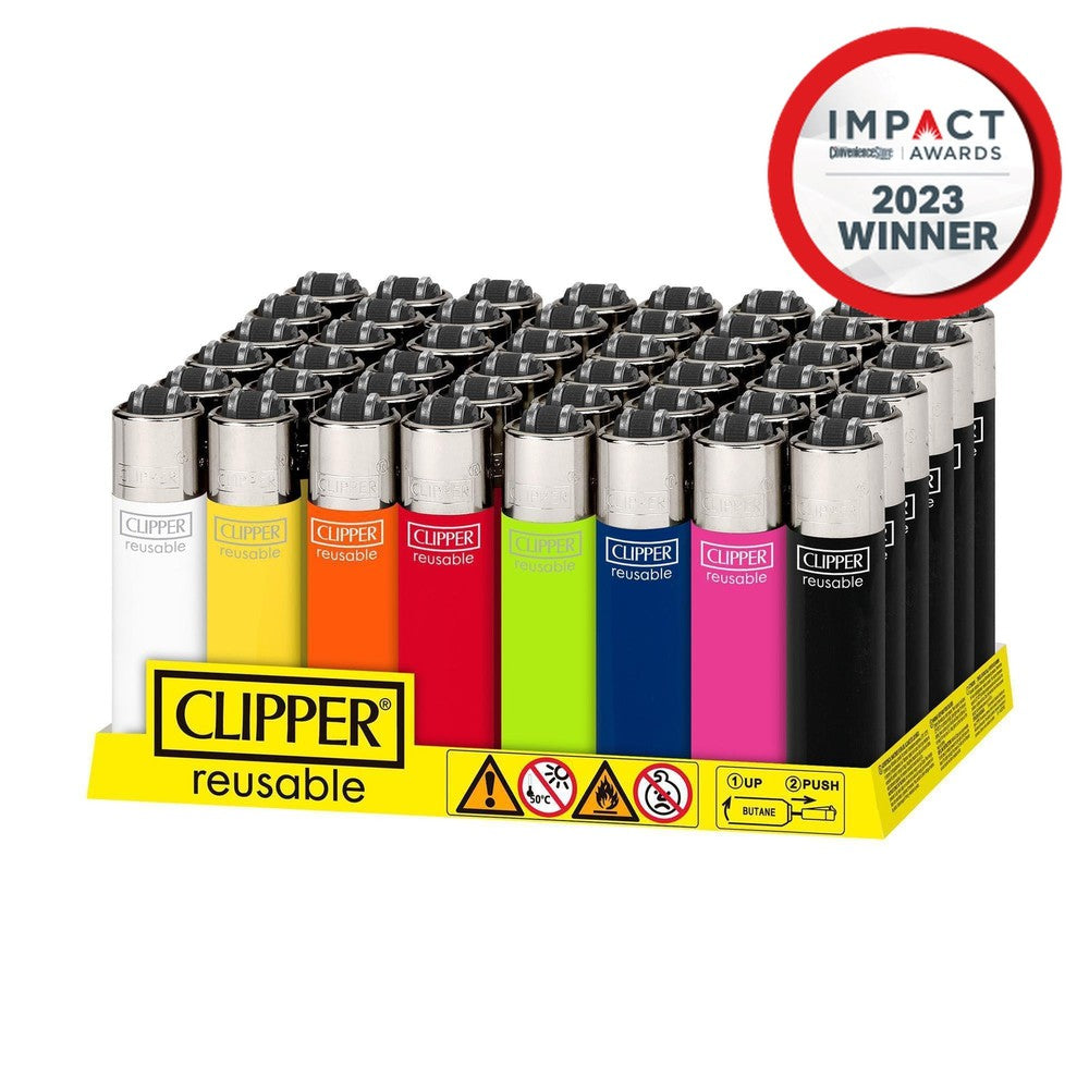 Wholesale Clipper Classic Mini Lighters Solid Assorted Colours (48 ...