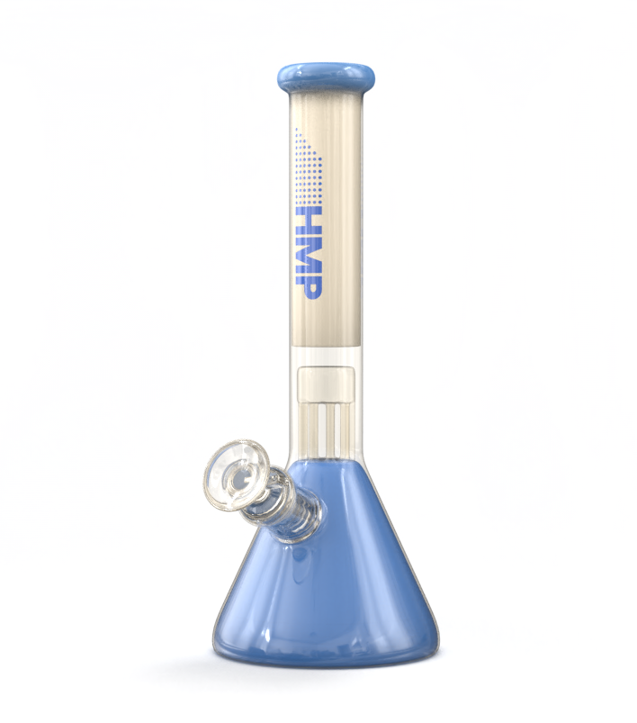 Wholesale HMP 11" Milk Glass Bong with Perc (Blue) - TPB Marketplace